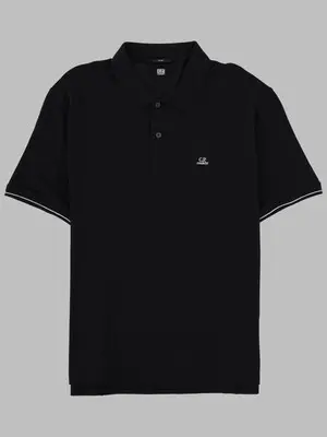 C.P. COMPANY C. P. Company Polo Col Logo - Black