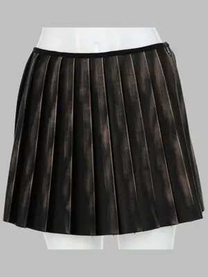 DIESEL® Pleated Skirt With Distressed Effect - Brown