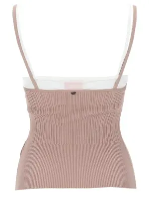 DIESEL® Ribbed Knit Top With Layered Effect