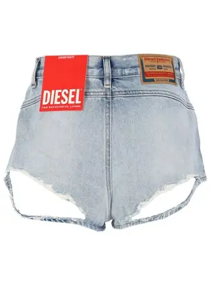 DIESEL® Shorts With Frayed Hem - Denim