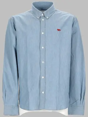 Maison Kitsuné Camicia "profile Fox - Azure