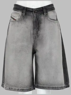 DIESEL® Skeleton Denim Shorts - Grey