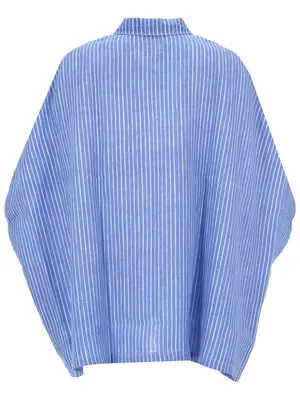 120% Lino Oversized Striped Shirt