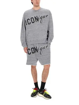 Dsquared2 Iconique" Logo Shorts - Grey
