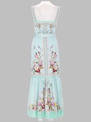 SELF-PORTRAIT Floral Print Midi Dress