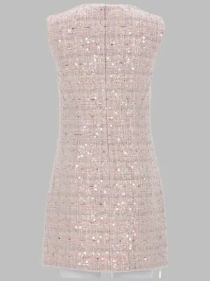 SELF-PORTRAIT Mini Bow Embellished Tweed Dress