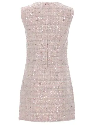 SELF-PORTRAIT Mini Bow Embellished Tweed Dress