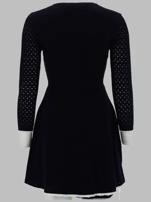 SELF-PORTRAIT Mini Knit Dress With Bow Detail
