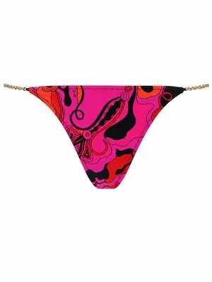 Emilio Pucci Slip Bikini With Chain Detail - Fuchsia
