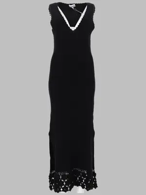 GANNI Maxi Dress With Crochet Trim