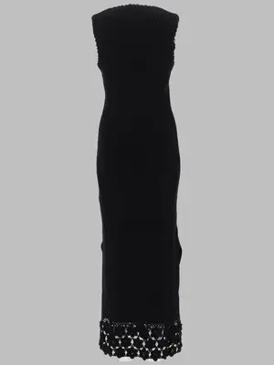 GANNI Maxi Dress With Crochet Trim