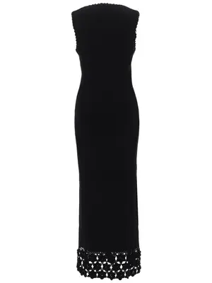 GANNI Maxi Dress With Crochet Trim
