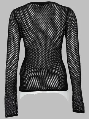 GANNI Mesh Cotton Top With Floral Appliqu