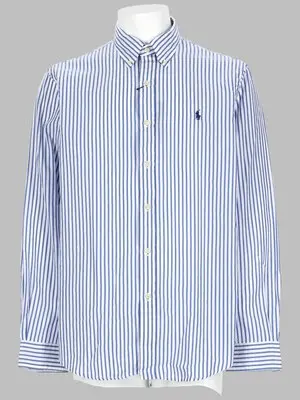 Polo Ralph Lauren Blue Striped Classic Collar Shirt