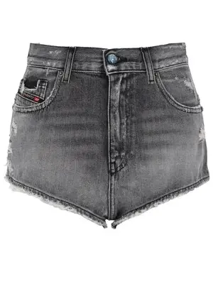 DIESEL® Denim Shorts With Frayed Hems