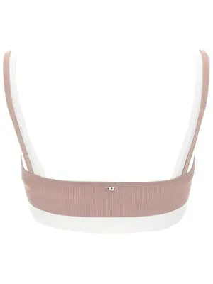 DIESEL® Top Bra Con Effetto Sovrapposto - Pink