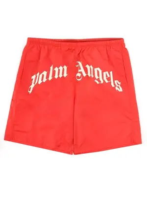 Palm Angels Costume Da Bagno Con Logo - Red