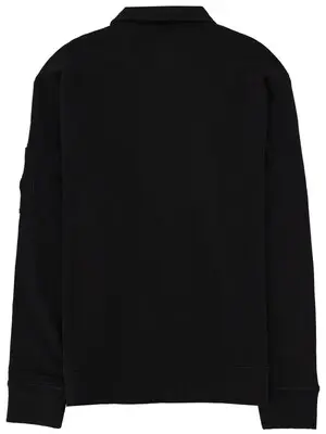 C.P. COMPANY Polo Sweatshirt With Zip - Black