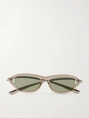 Bottega Veneta New Knot Cat-eye Sunglasses - Silver