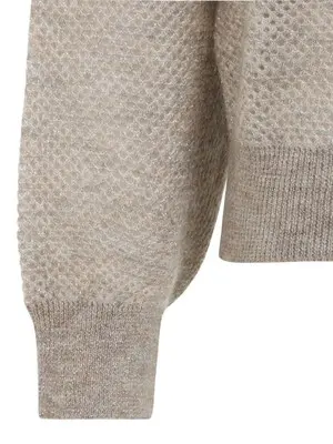 Brunello Cucinelli Open-knit Crewneck Sweater - Brown