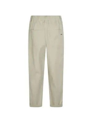 Brunello Cucinelli Cream Cotton Trousers With Monili Detailing - Beige