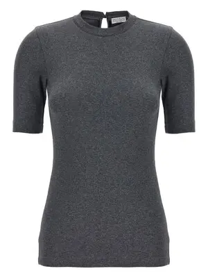 Brunello Cucinelli Ribbed Cotton Crewneck Sweater