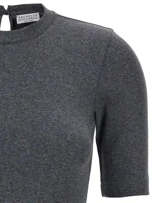 Brunello Cucinelli Ribbed Cotton Crewneck Sweater