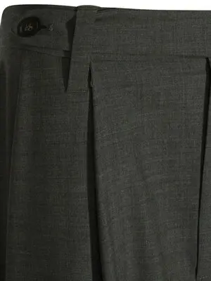 Brunello Cucinelli Wool Blend Midi Skirt - Grey