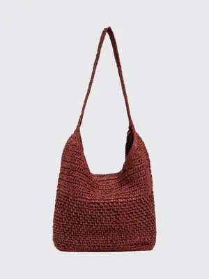TWINSET Woven Raffia Hobo Bag - Brown