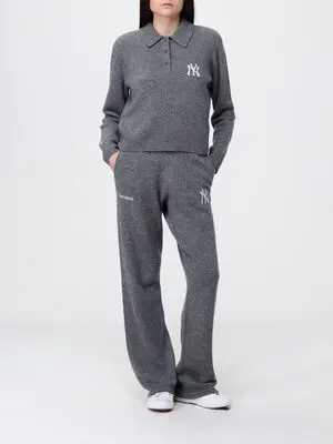 SPORTY & RICH Cashmere Knit Flared Trousers - Grey