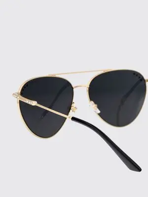 JIMMY CHOO Aviator Sunglasses In Steel With Rhinestones And Double Bridge