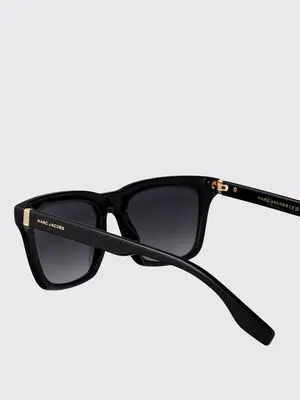 Marc Jacobs Rectangular Acetate Sunglasses With Contrasting Logo - Black