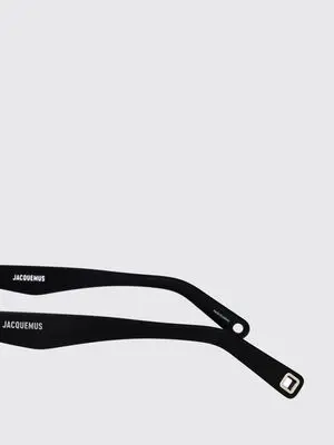 Jacquemus Rectangular Acetate Sunglasses With Amber Lenses - Black