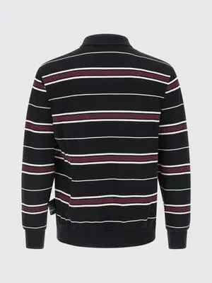 Undercover Striped Long-sleeved Cotton Polo Shirt With Ribbed Collar - Multicolor