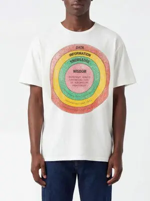 GALLERY DEPT. Vintage Graphic Print Dropped-shoulder Cotton T-shirt - White