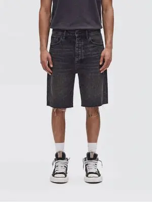 PURPLE BRAND Cotton Denim 5-pocket Knee-length Shorts