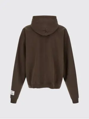 GALLERY DEPT. Oversized Abstract Print Cotton Hoodie - Brown