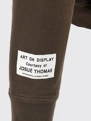 GALLERY DEPT. Oversized Abstract Print Cotton Hoodie - Brown
