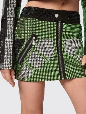 Philipp Plein Mini Skirt With Rhinestones