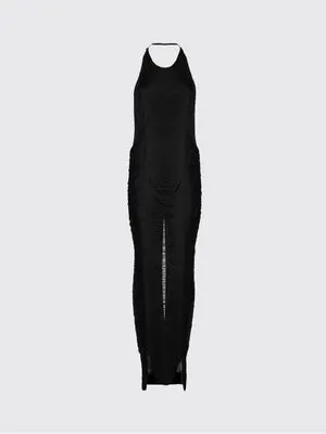 Philipp Plein Long Dress With Fringe Embellishment - Black