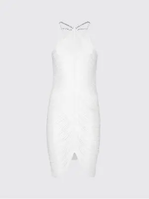 Philipp Plein Mini Dress With Fringes - White