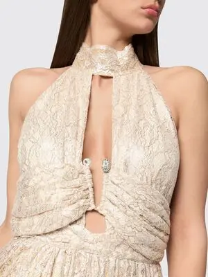Philipp Plein Lace Maxi Dress - Fuchsia