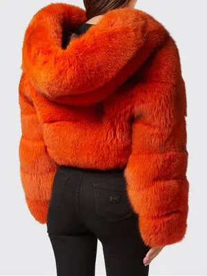 Philipp Plein Fur Coat - Orange