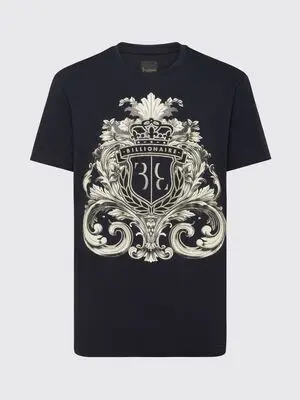 BILLIONAIRE Printed Cotton T-shirt - Blue