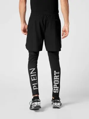 PLEIN SPORT Stretch Technical Fabric Track Pants