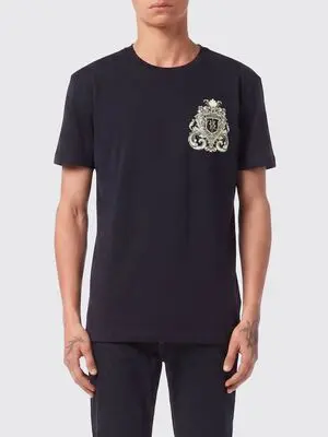 BILLIONAIRE Cotton T-shirt With Logo - Blue