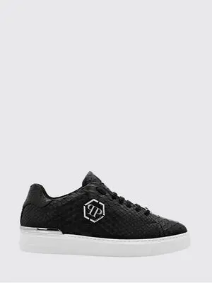 Philipp Plein Python Print Leather Lace-up Sneakers - Black
