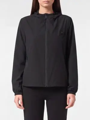 PLEIN SPORT Hooded Nylon Windbreaker Jacket - Black