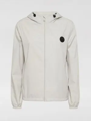 PLEIN SPORT Hooded Nylon Windbreaker Jacket - Grey