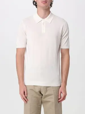 ROBERTO COLLINA Short-sleeved Cotton Polo Shirt With Three-button Placket - White